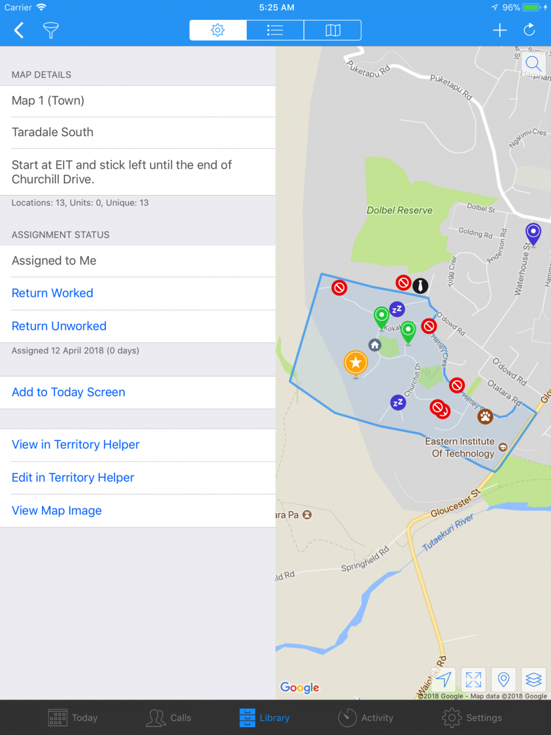 Territory Helper for iOS :: Territory Management via ServicePlanner Mobile App