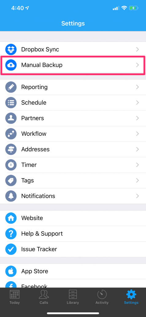 Manual Backup 1 - ServicePlanner