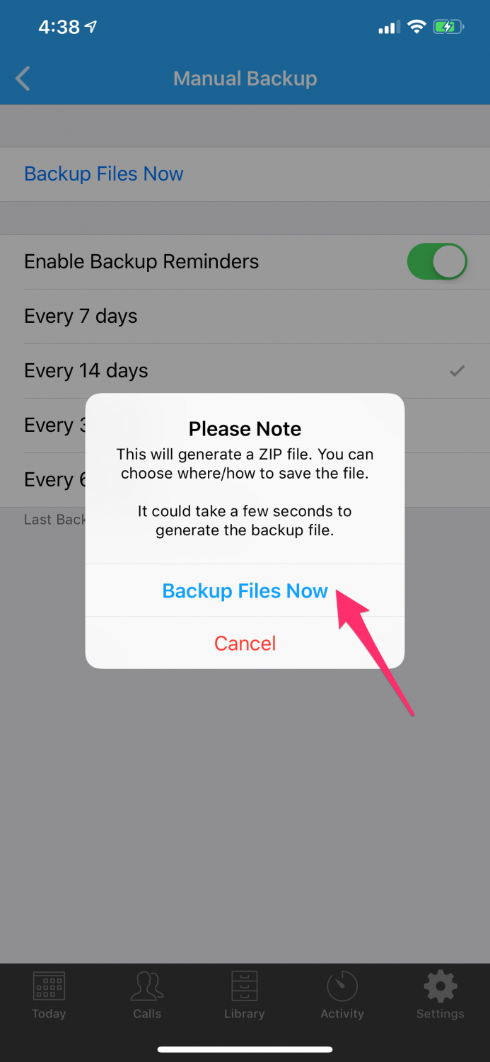 Manual Backup 3 - ServicePlanner
